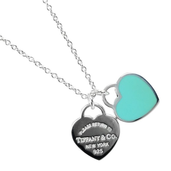 Tiffany & Co. | Jewelry | Tiffany Return To Double Mini Heart Tag ...